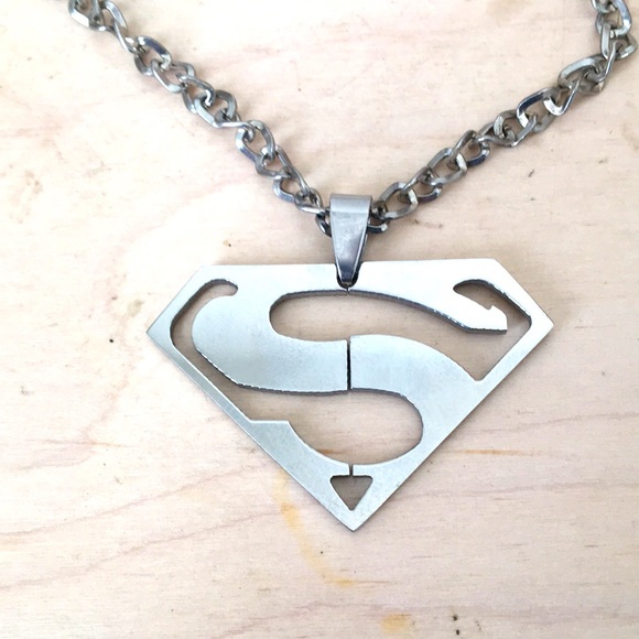 Accessories | Superman Logo Charm With 18 Chain | Poshmark